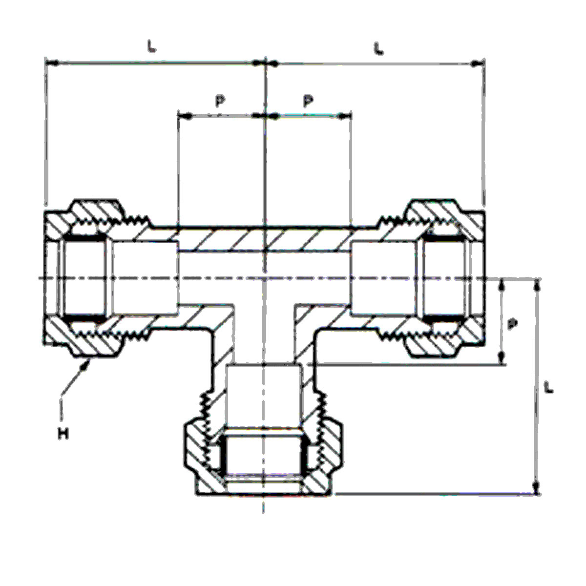 1/2" OD Equal Tee Compression